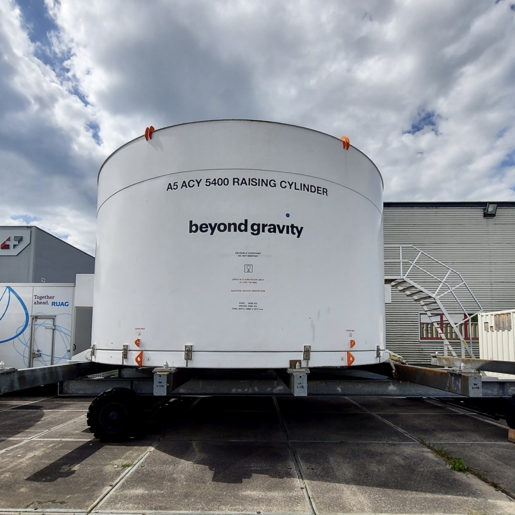 Abgespacete Beschriftung für Beyond Gravity