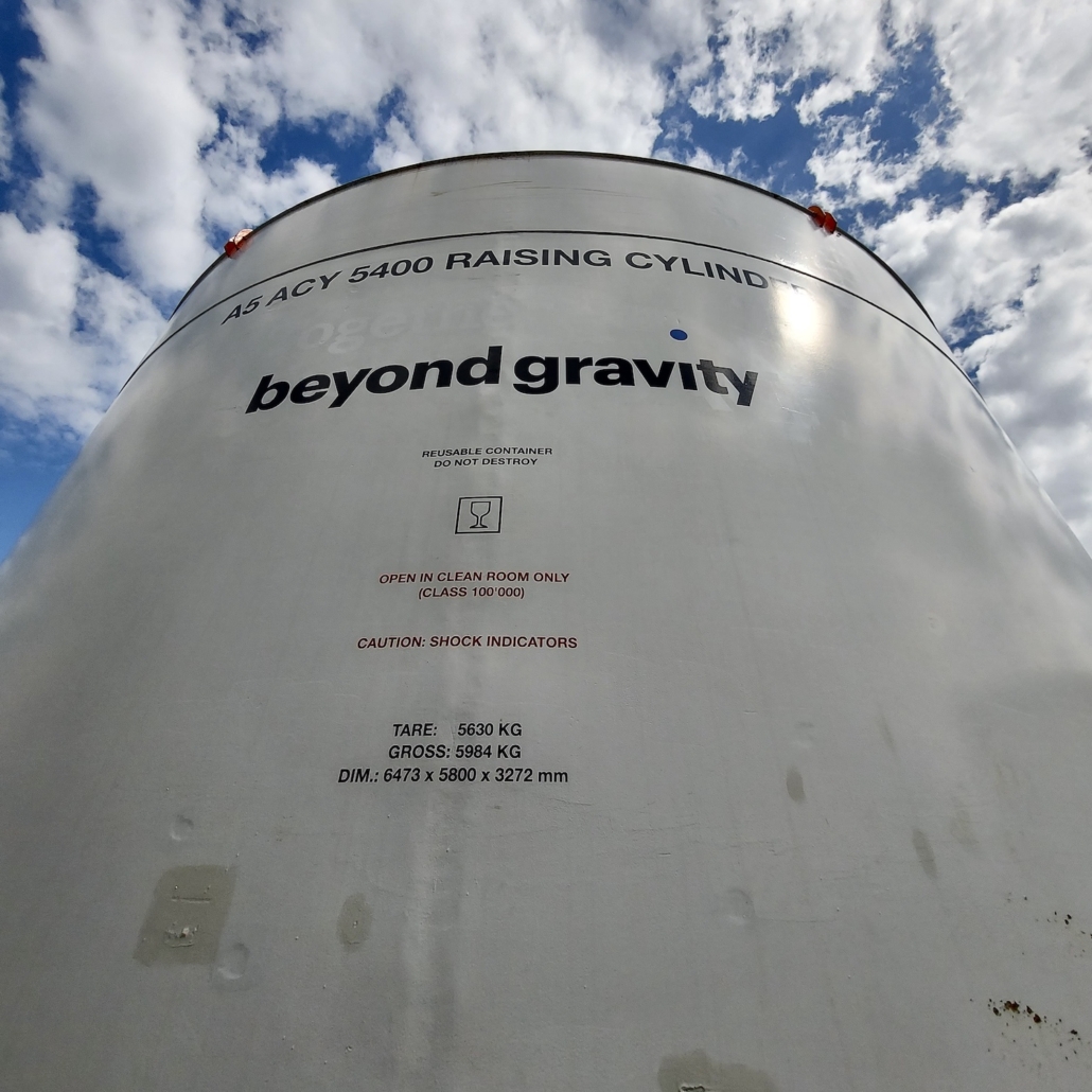 Abgespacete Beschriftung für Beyond Gravity